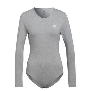 adidas | Tops | Adidas Grey Long Sleeve Bodysuit | Poshmark